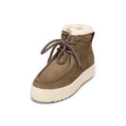 Marc O'Polo MARC O'POLO Damen Stiefelette "mit flauschigem Warmfutter", Gr. 42, braun, Obermaterial: 100% Leder (Rind), unifarben, Schuhe