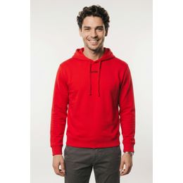 Hugo Herren Kapuzensweatjacke, rot, Gr. S, unifarben, Sweatware, Obermaterial: 100% Baumwolle, Sweatjacken, Relaxed Fit, Kapuze, Taschen