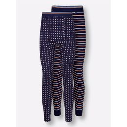 w&auml;schepur W&Auml;SCHEPUR Herren Lange Unterhose, Gr. 8, blau, 95% Baumwolle, 5% Elasthan, Unterhosen