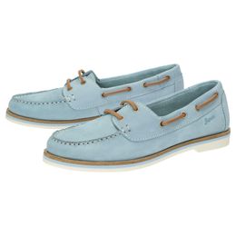 Sioux Damen Schn&uuml;rschuh "Nakimba-700", Gr. 40, blau, Obermaterial: 100% Rindnubukleder CNU. 100% Gummi rubber., Schuhe