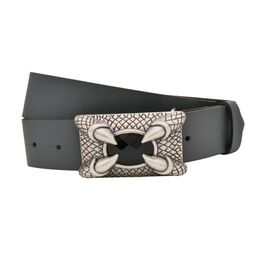 AnnaMatoni Damen Lederg&uuml;rtel "AnnaMatoni AnnaMatoni Damen Lederg&uuml;rtel 3,5 cm breit Echtleder", schwarz, Gr. 115, 100% Leder, G&uuml;rtel