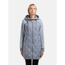 Khujo Damen Kurzmantel "Nora", grau, Gr. M, Obermaterial 1: 100% Nylon. Obermaterial 2: 80% Viskose, 12% Nylon, 8% Elasthan. Innenfutter: 100% Nylon.