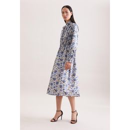 Seidensticker Damen Sommerkleid, bunt, Gr. 44, bedruckt, 100% Baumwolle, Kleider, 1/1 Stehkragen Druck