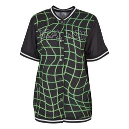 Karl Kani Damen Langarmhemd "Karl Kani Damen"schwarz, Gr. XXS, 100% Polyester, Hemden