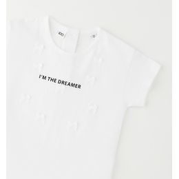 IDO M&auml;dchen T-Shirt "BABY GIRL SUMMER T-SHIRT", wei&szlig;, Gr. 104, 100% Baumwolle, Shirts