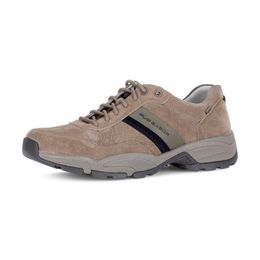 Pius Gabor Herren Sneaker, Gr. 6, beige, Veloursleder, Schuhe, Freizeitschuh, Komfortschuh, Schn&uuml;rschuh in Weite G (=weit)