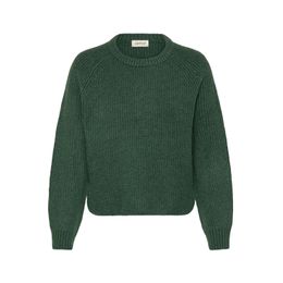 oxmo Damen Strickfleece-Pullover "Strickpullover OXFansi", gr&uuml;n, Gr. XXL, Obermaterial: 93% Polyester PES. 5% Wolle mw. 2% Elasthan EL., Pullover
