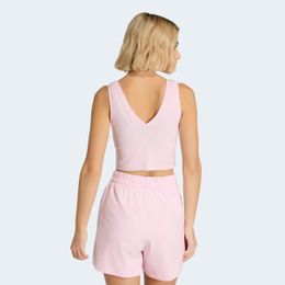 Damen Tanktop "ESSENTIALS SMALL LOGO COTTON LIFESTYLE"clear pink, Gr. XS, adidas Sportswear, Obermaterial: 93% Baumwolle, 7% Elasthan, Tops, schmale
