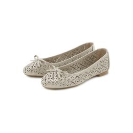 Lascana Ballerina 'Slip-On-Sneaker, Freizeitschuh, Slipper, Halbschuh,' beige Gr. 39 f&uuml;r Damen
