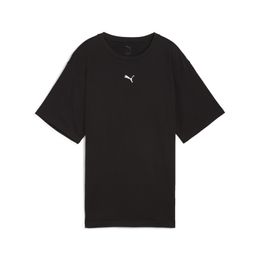 Puma Damen T-Shirt "ESS Relaxed T-Shirt Damen", schwarz, Gr. L, clean, Obermaterial: 100% Baumwolle. Kragen: 30% Polyester, 70% Baumwolle, Shirts