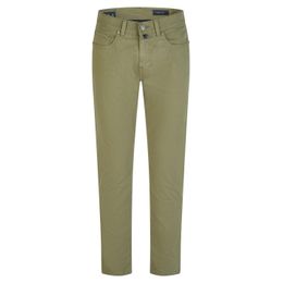 Pierre Cardin Herren Stoffhose "Lyon", gr&uuml;n, Gr. 33, uni, Obermaterial: 97% Baumwolle CO. 3% Elasthan EL., Hosen, im Tapered Fit