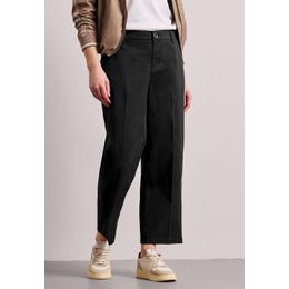 Street One Damen Chinohose, schwarz, Gr. 34, unifarben, Web, 97% Baumwolle, 3% Elasthan, Hosen, Middle Waist