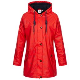 ANKERGLUT Damen Regenjacke "Friesennerz ankerglutsea Regenmantel, Longjacket", rot, Gr. 42, Web, Obermaterial: 100% Polyurethan. Futter: 100%