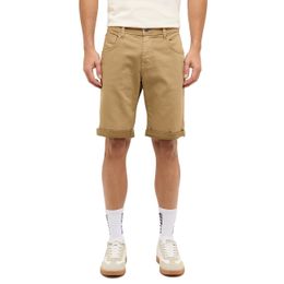 Mustang Herren Slim-fit-Jeans "Herren Style Chicago Shorts Z", beige, Gr. 33, unifarben, Denim/Jeans, 90% Baumwolle, 8% Polyester, 2% Elasthan, Jeans