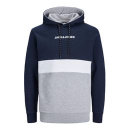 Jack & Jones Jack & Jones Sweatshirt 'JJEReid' Herren Gr&ouml;&szlig;e XS navy / grau / wei&szlig;