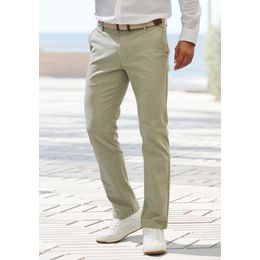 John Devin Herren Chinohose "Regular-fit, lange Oxford Hose", gr&uuml;n, Gr. 34, unifarben, Web, Obermaterial: 98% Baumwolle, 2% Elasthan, Hosen, aus