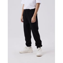 name it Jungen Sweatpants "NKMVIAN NREG SWE PANT UNB NOOS", schwarz, Gr. 116, unifarben, Web, Obermaterial: 100% Baumwolle, Hosen