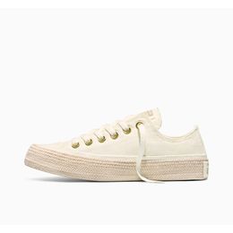 Converse Damen Sneaker "CHUCK TAYLOR ALL STAR ESPADRILLE", Gr. 36egret, papyrus, gold, Textil, Schuhe, f&uuml;r Alltag, bequem, sportlicher Stil, mit
