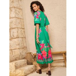love & roses Dress female size 42 Royal blue / Green / Light pink / Red