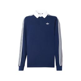 adidas originals Shirt '3-Stripes Rugby Longsleeve' male size XL Dark blue / White