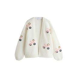 next Strickjacke Damen Gr&ouml;&szlig;e 4XL/5XL ecru / grau / rosa / schwarz
