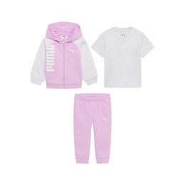 Puma M&auml;dchen Trainingsanzug "MINICATS TEE HOODED FZ AND PANTS SET TR INF", rosa, Gr. 68, unifarben, Sweatware, Obermaterial: 68% Baumwolle, 32%