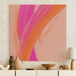 Bilderwelten Akustikbild Rosa-Orange Energie