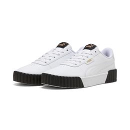 Puma Damen Sneaker "CARINA 30", Gr. 42,5, wei&szlig;, Leder, unifarben, Schuhe, f&uuml;r sportliche Looks, aus Leder, mit weichem Textilfutter
