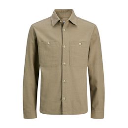 JACK & JONES Button Up Shirt 'JPRBLUrayle' male size XS Khaki