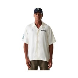New Era Button Up Shirt male size L Blue / Green / Black / White