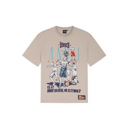 AND1 T-Shirt 'Retro Logo' Herren Gr&ouml;&szlig;e S azur / taupe / schwarz / wei&szlig;