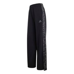 adidas Sportswear Sporthose 'Seasonal Essentials Animal Print 3-Stripes' Damen Gr&ouml;&szlig;e XXL dunkelbraun / taupe / schwarz
