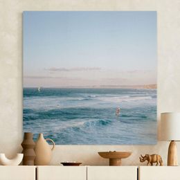 Bilderwelten Akustikbild Windsurfen in Pastell
