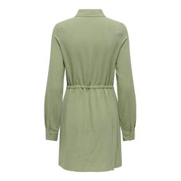 Only Damen Blusenkleid "ONLSIESTA L/S LINEN BL SHIRT DRESS PNT", gr&uuml;n, Gr. S, unifarben, Web, Obermaterial: 80% Viskose, 20% Leinen, Kleider,