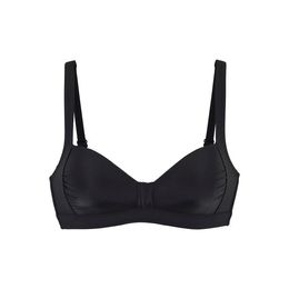 Lascana Bandeau-Bikini-Top 'Ronda' schwarz Gr. 42 Cup D. Mit Seitlichen St&auml;bchen Und Ohne B&uuml;gel
