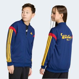 Jungen Trainingsjacke "J HOT", blau, Gr. 164, adidas Sportswear, Obermaterial: 100% Polyester, Jacken, f&uuml;r Kinder, mit Rei&szlig;verschluss, aus Polyester