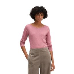 Marc O'Polo MARC O'POLO Damen Langarmshirt "aus Organic Cotton-Qualit&auml;t", rosa, Basic, Gr. XXL, unifarben, Obermaterial: 100% Baumwolle, Shirts