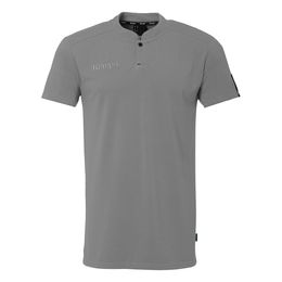 Kempa Herren Poloshirt "POLO SHIRT STMNT", grau, Gr. XXXL, Obermaterial: 65% Polyester Pol. recyc.. 35% Baumwolle CO(Bio)., Shirts