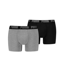 Puma Herren Boxershorts "Puma MEN EVERYDAY BASIC BOXERS 2P", Gr. L, grau, Jersey, Obermaterial: 95% Baumwolle, 5% Elasthan, Unterhosen