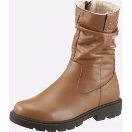 Andrea Conti Damen Stiefelette, Gr. 42, braun, Glattleder, Leder, Rindsleder, Schuhe