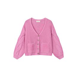 Damen Cardigan "Another Cotton Lab Another WMN Cardigan"pink, Gr. L, ANOTHER COTTON LAB, 100% Baumwolle, Strickjacken