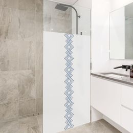 Bilderwelten Folie Duschsichtschutz | Sichtschutzfolie Dusche Zick Zack Muster Rauten