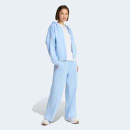 Damen Trainingsanzug "ENERGIZE", blau, Gr. L, adidas Sportswear, Obermaterial: 70% Baumwolle, 30% Polyester, Sportanz&uuml;ge