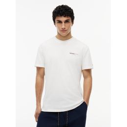 Tommy Jeans Herren T-Shirt "TJM REGULAR DNA GRAPHIC SHORT SLEEVE EXT", wei&szlig;, Gr. XL, bedruckt, Single Jersey, Obermaterial: 100% Baumwolle, Shirts,