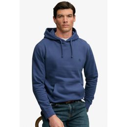 Superdry Herren Kapuzensweatshirt "ESSENTIAL SDCO LOGO HOOD"hampton blau, Gr. XXXL, bedruckt, angeraute Sweatware, Obermaterial: 60% Baumwolle, 40%