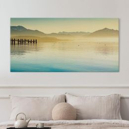 Bilderwelten Akustikbild Stiller Morgen am Chiemsee