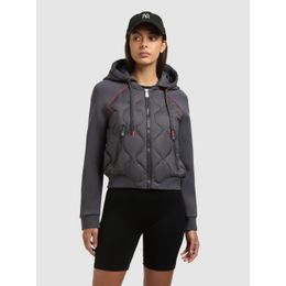 Khujo Damen Steppjacke "MALAYA", grau, Gr. M, unifarben, Web, 100% Nylon, Jacken