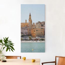 Bilderwelten Akustikbild Skyline of Menton