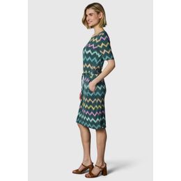 Ragwear Damen Sommerkleid "Taggiana Print YOUMODO", bunt, Gr. XL, Material: 95% Viskose, 5% Elasthan, Kleider, Damen Midikleid mit Taillenband und