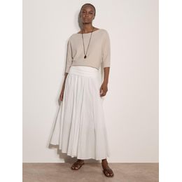 Apricot Damen Maxirock "Jersey-Bund Baumwollrock in Midi-L&auml;nge", beige, Modern, Gr. 34, uni, gewebt, Obermaterial: 100% Baumwolle CO., R&ouml;cke,
